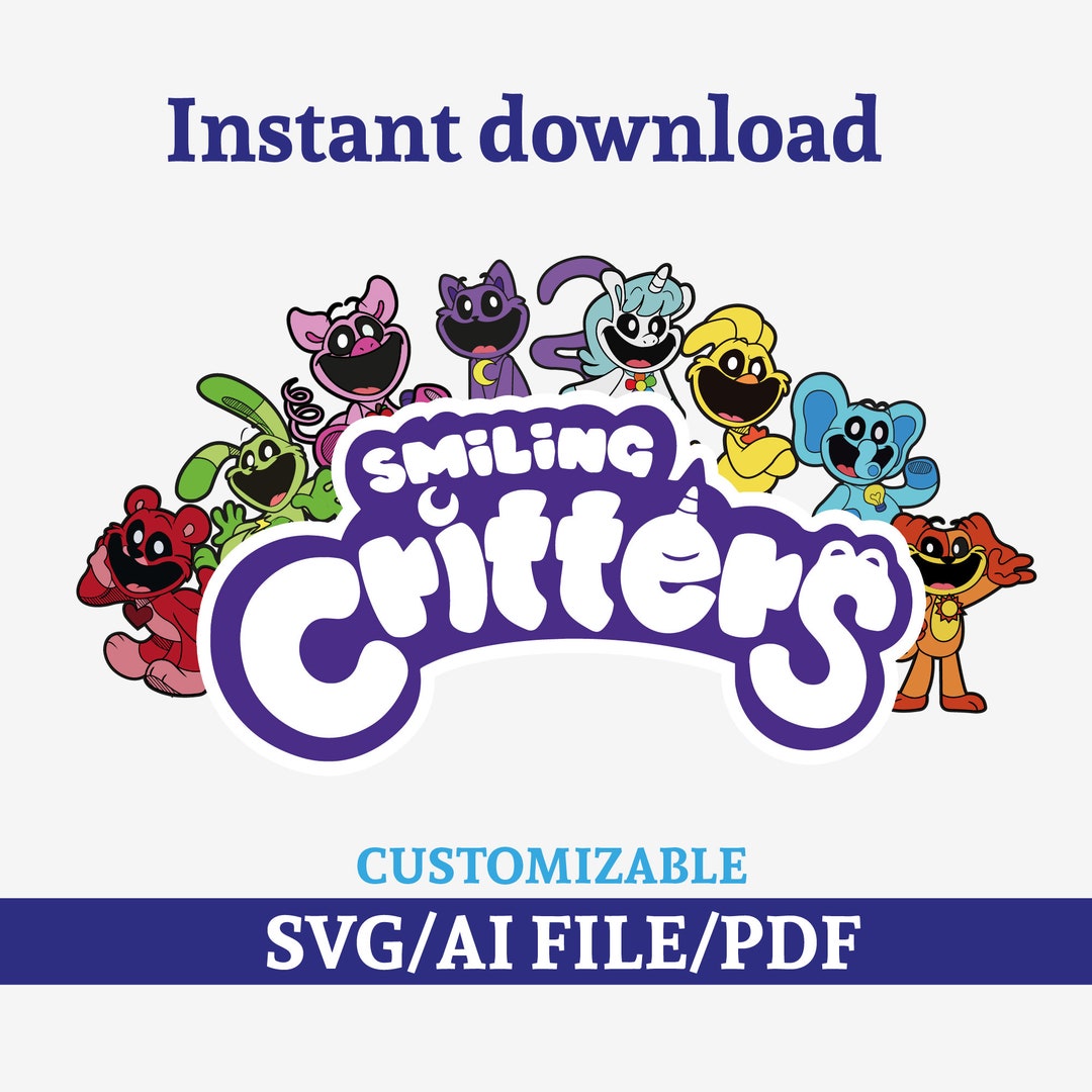 Smiling Critters/ai Vector /svg /pdf - Etsy