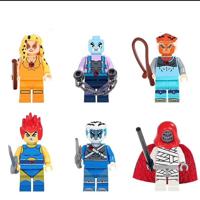 THUNDERCATS Set of 6 Thundercats Mini Figure Building Brick - Etsy UK