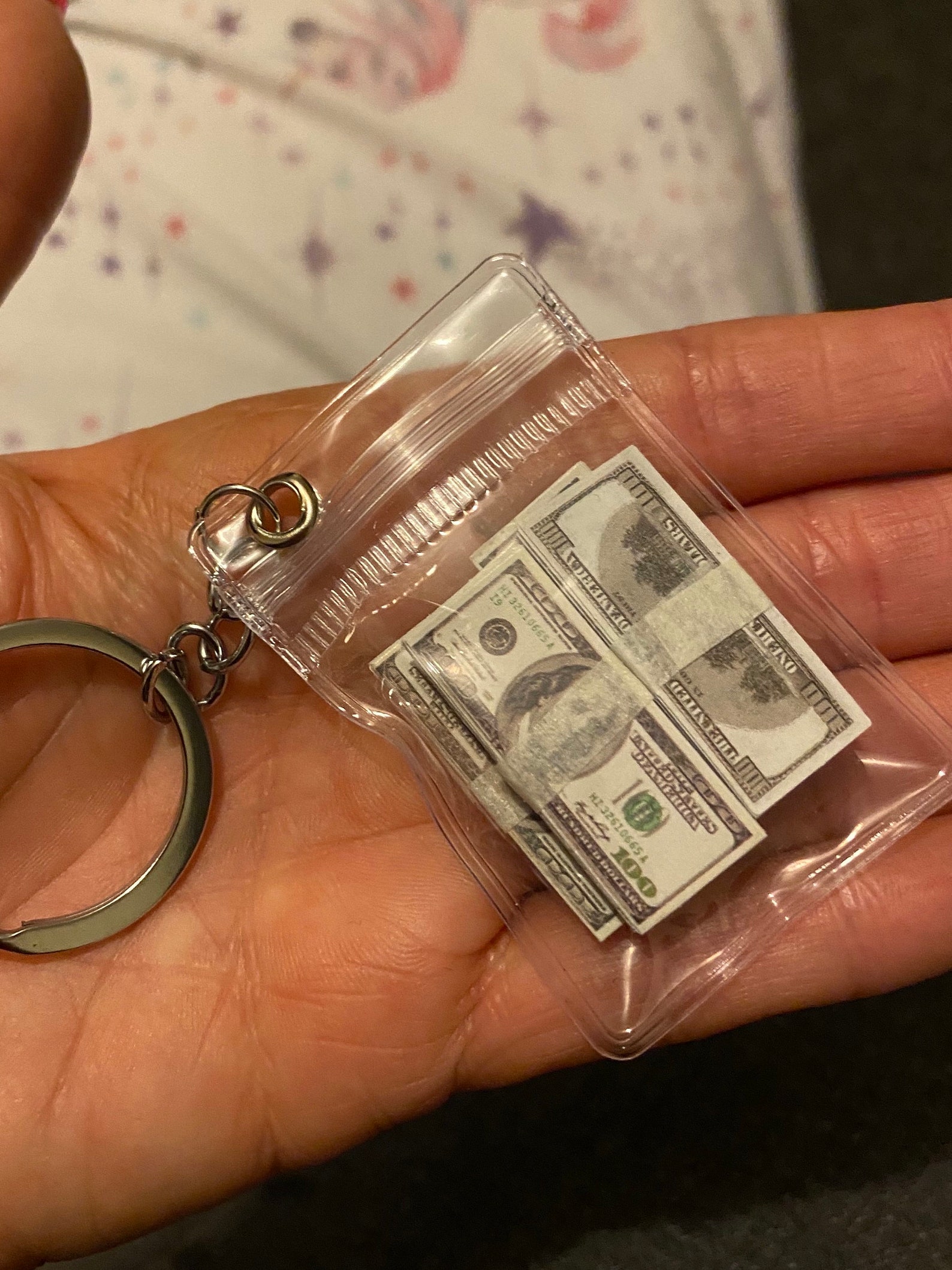 Mini US Dollar Money Stack Keyring Key Chain Bag Charm. - Etsy