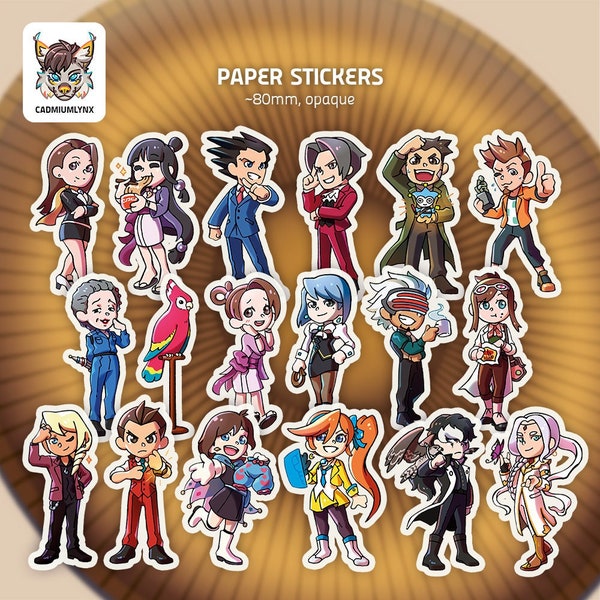 Ace Attorney Stickers - Etsy