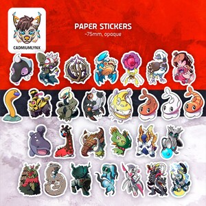 75mm GENERATION IX part 2 Paper Stickers - Etsy