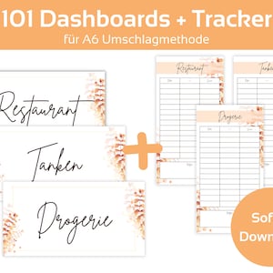 101 Dashboards cover Pages Including Tracker in Autumnal Design for A6 ...
