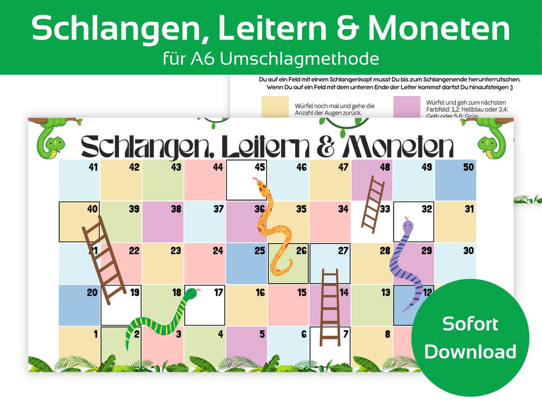 Snakes, Ladders & Money Savings Game, Savings Challenge Set Dice ...