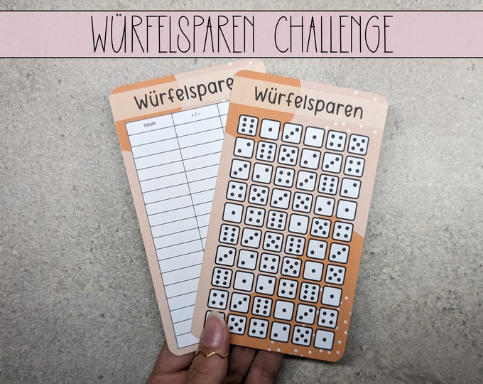 Dice on Ice Ein Würfel-Sparspiel passend für A6 Budgetbinder, laminiert ...