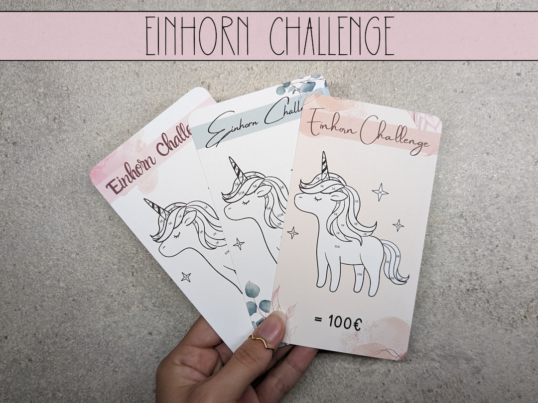 Unicorn Savings Challenge Set | Saving Challenge | Various Designs and ...