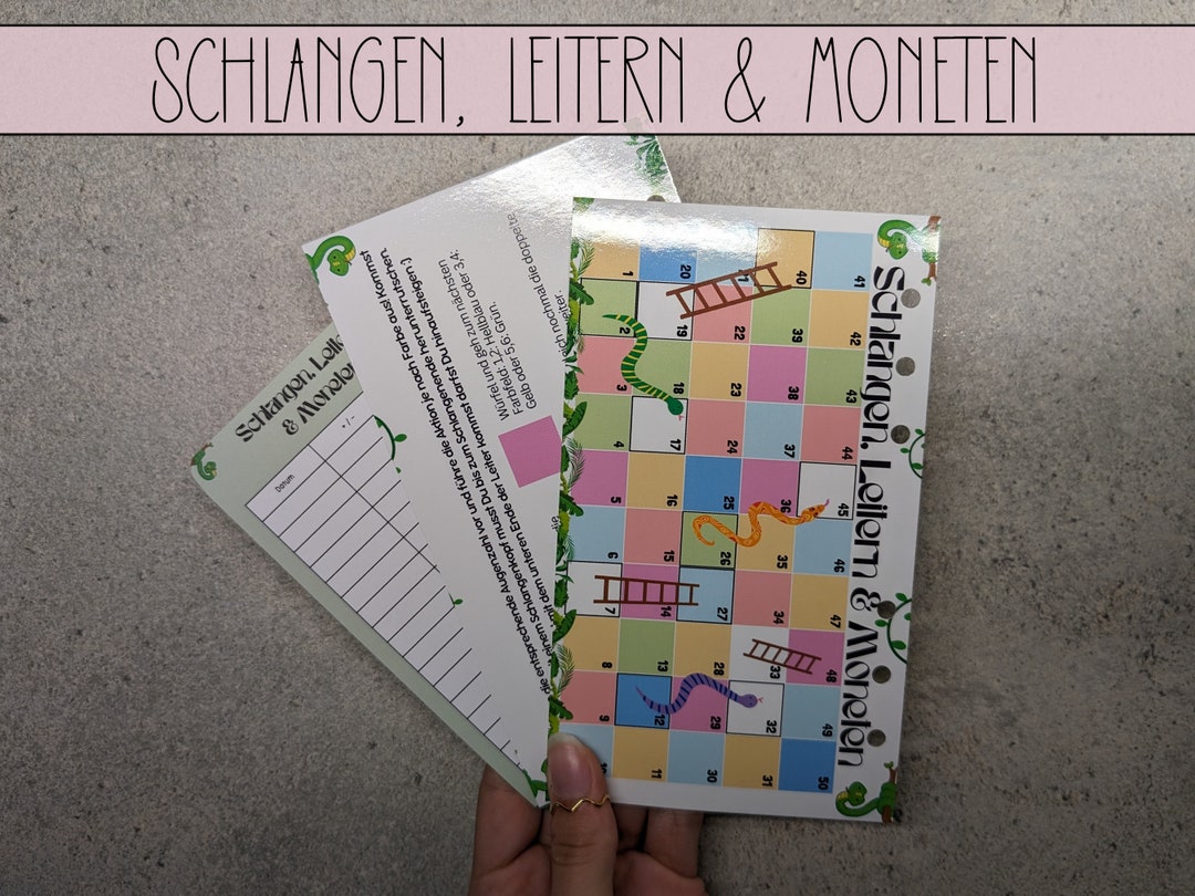 Snakes, Ladders & Money Savings Game Set, Ladder Game Dice Savings Game ...