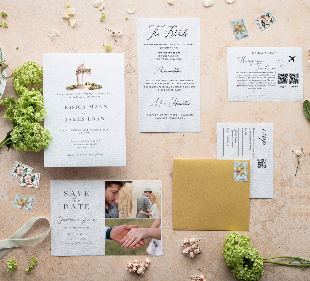 Custom Wedding Invitation Suite Wedding Invitation Suite With - Etsy