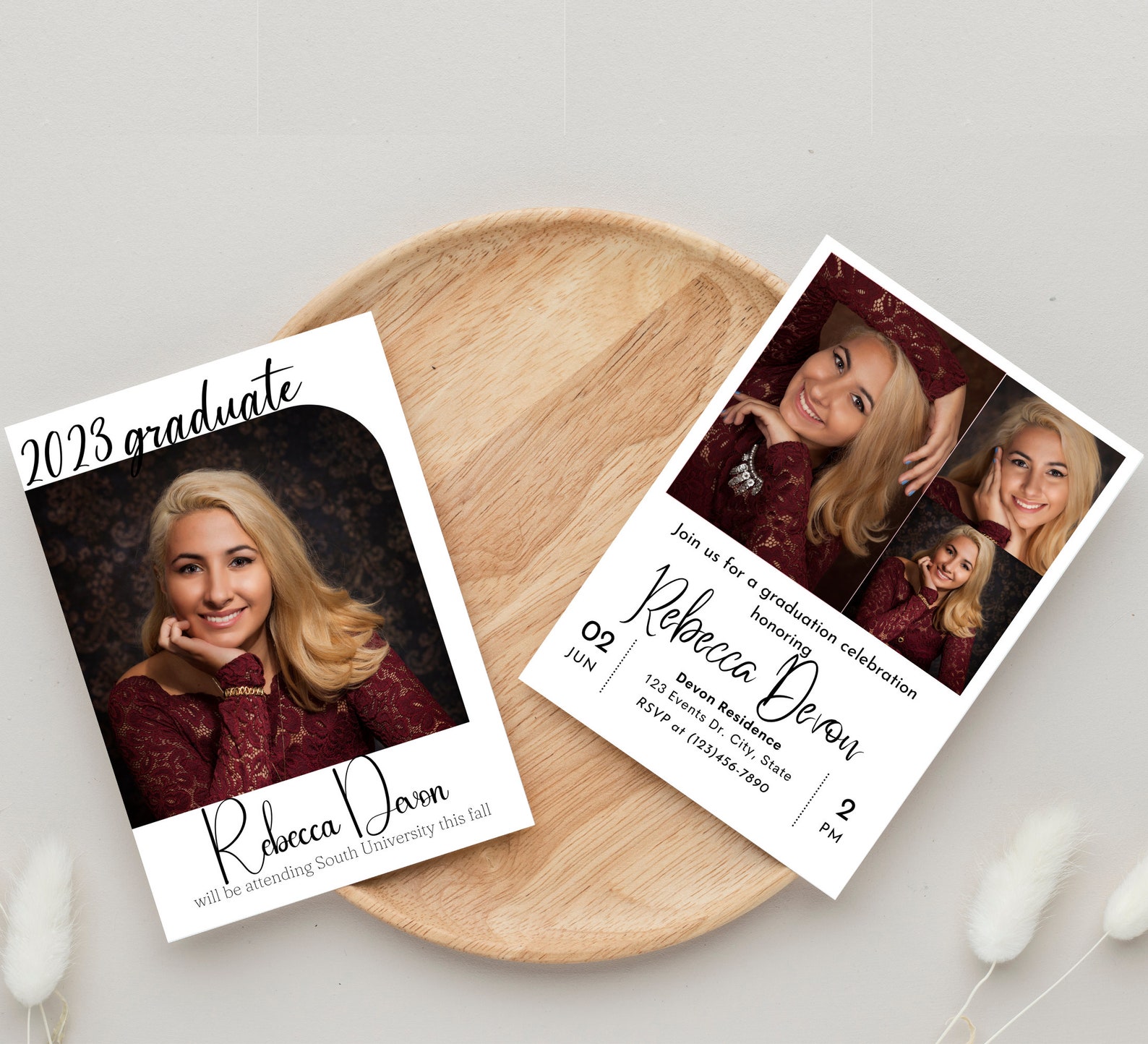 Customizable Graduation Announcements, Modern Graduation Party ...