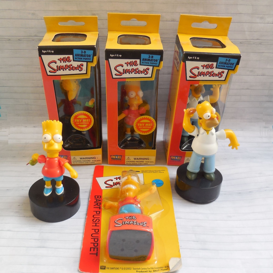 Simpsons Bart Homer Mr Burns Push Puppet - Press up Toy - Wakouwa ...