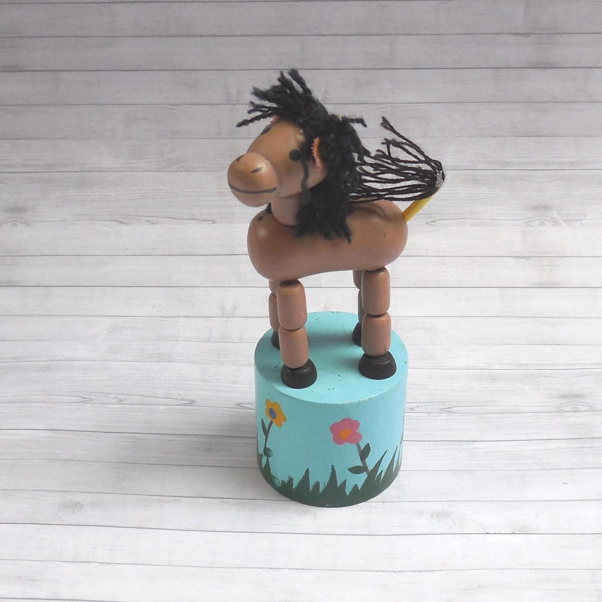 Horse Horses Push Puppet Press up Toy Wakouwa Push up - Etsy