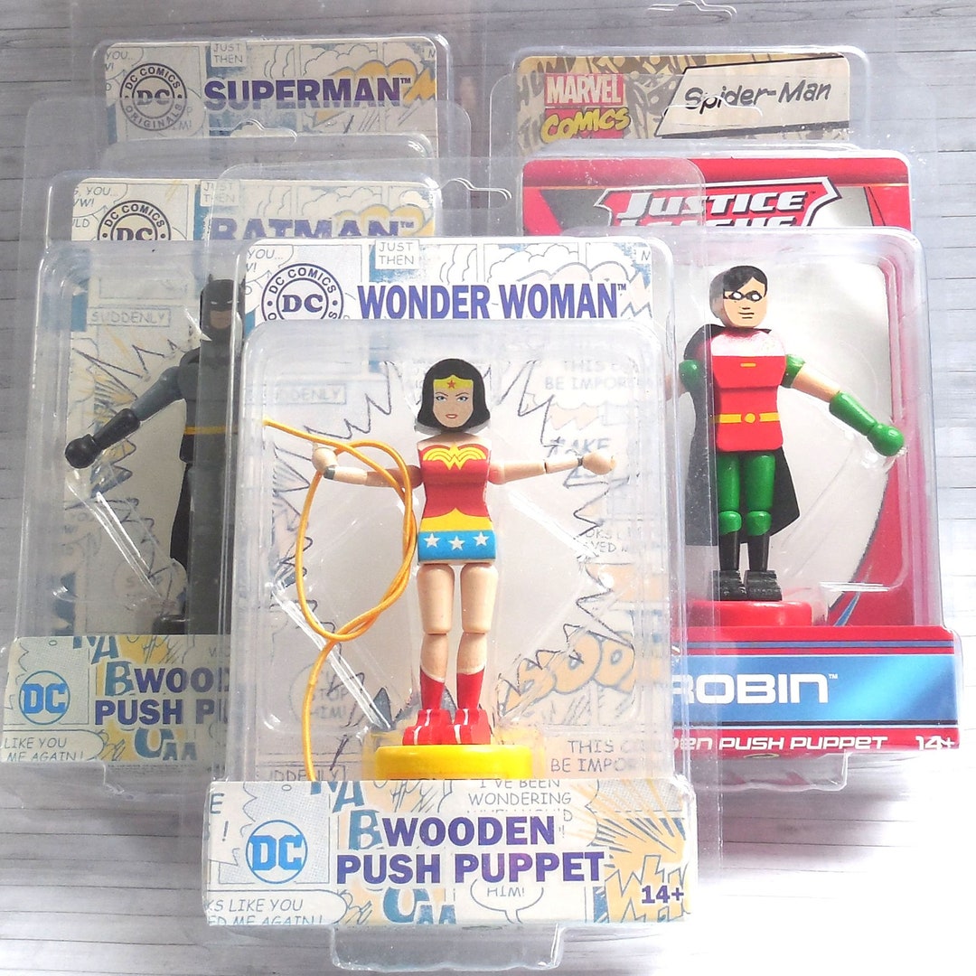 DC Comics Justice Leagure Push Puppets Press up Toy Wakouwa Batman ...