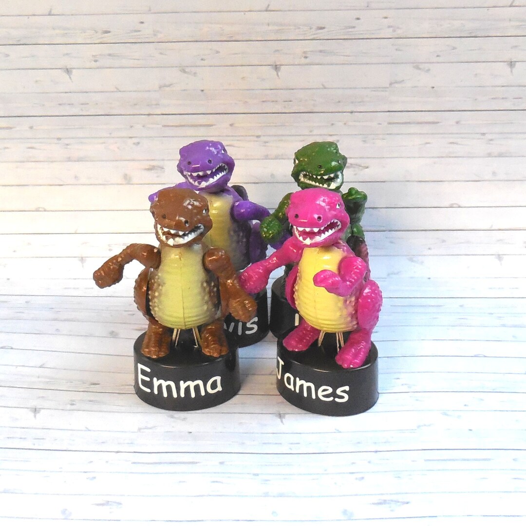 T-rex Dinosaur Push Puppet Press up Toy Wakouwa Vintage Style Dino ...