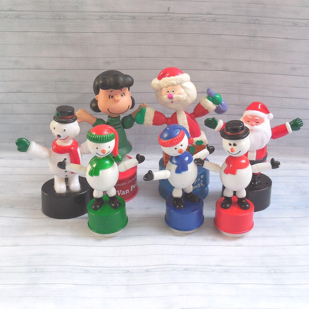 Vintage Christmas Push Puppet Santa Claus Kohner Press up Toy Wakouwa ...