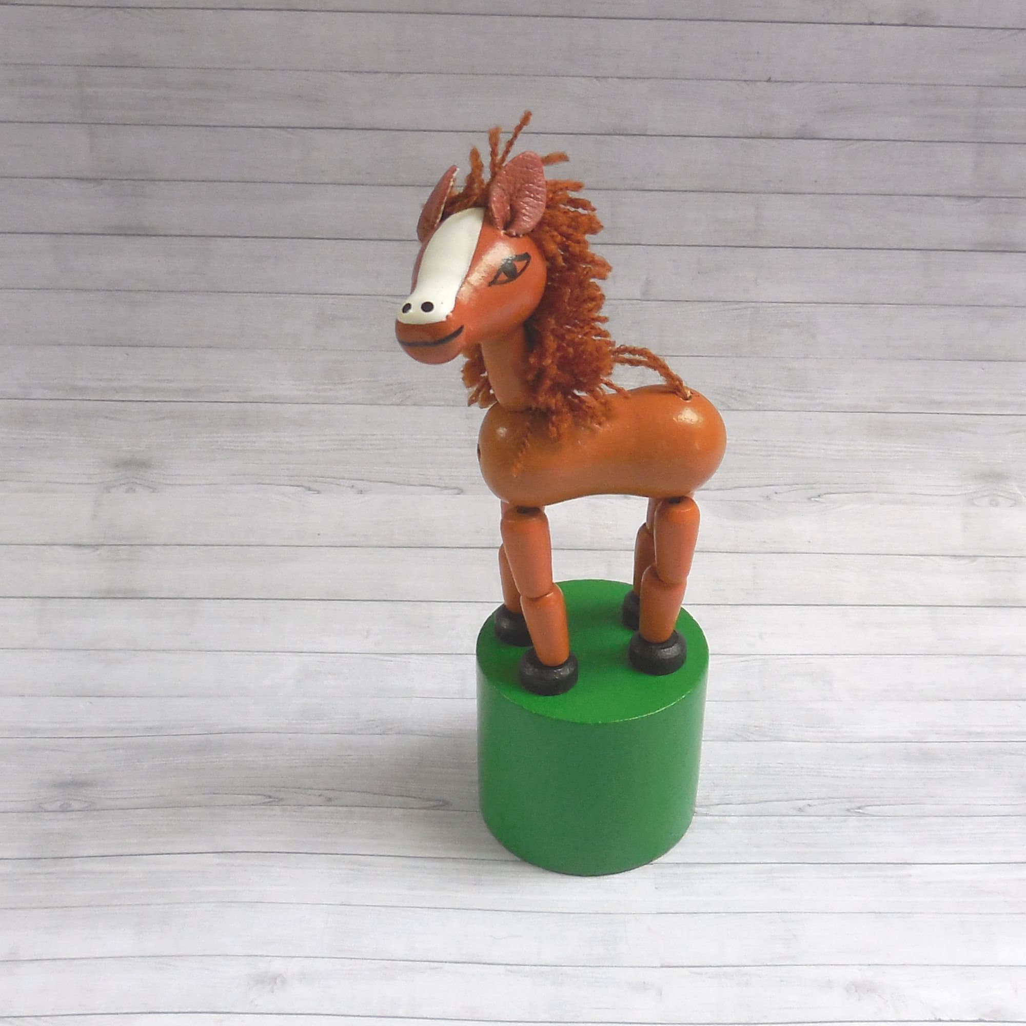 Horse Horses Push Puppet Press up Toy Wakouwa Push up - Etsy