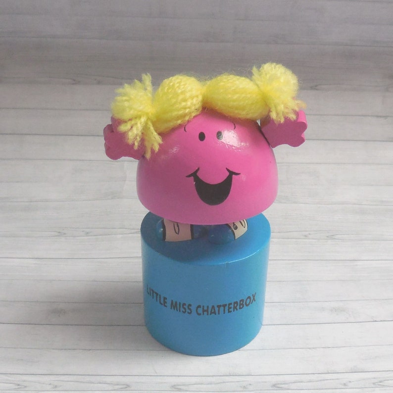Mr Men - Little Miss - Push Puppet - Press Toys - Wakouwa Wood ...