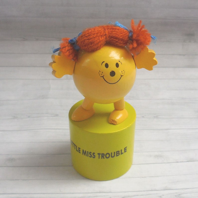 Mr Men - Little Miss - Push Puppet - Press Toys - Wakouwa Wood ...