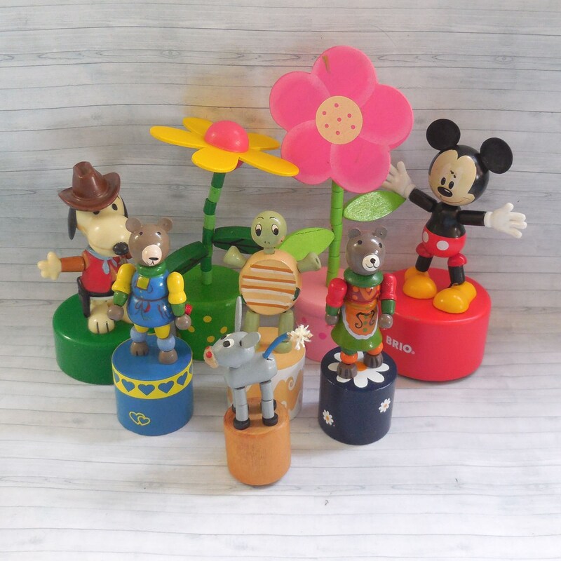 Vintage Collapsable Push Toy - Etsy