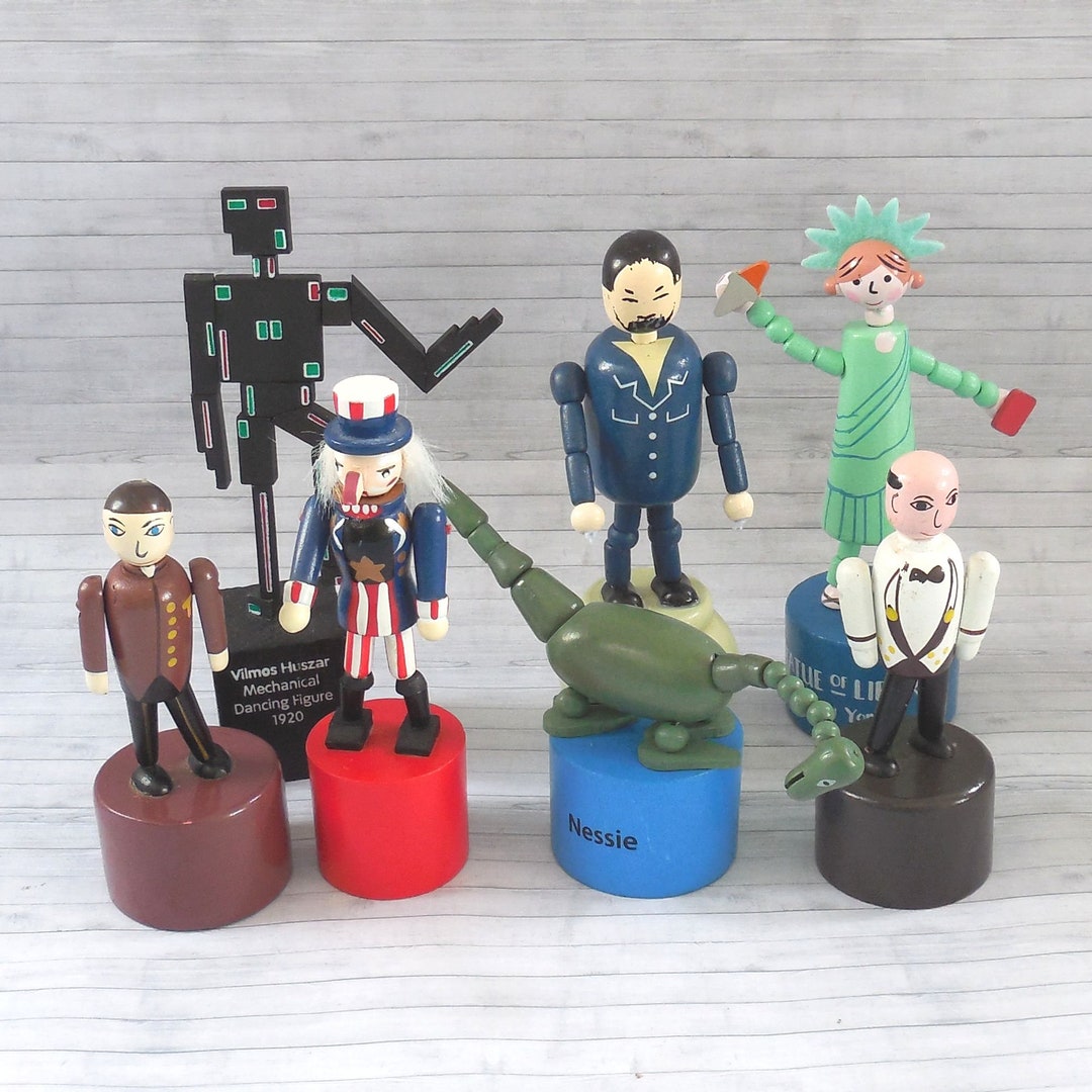 Character Press up Toy Wakouwa Novelty Push up Statue of Liberty Loch ...