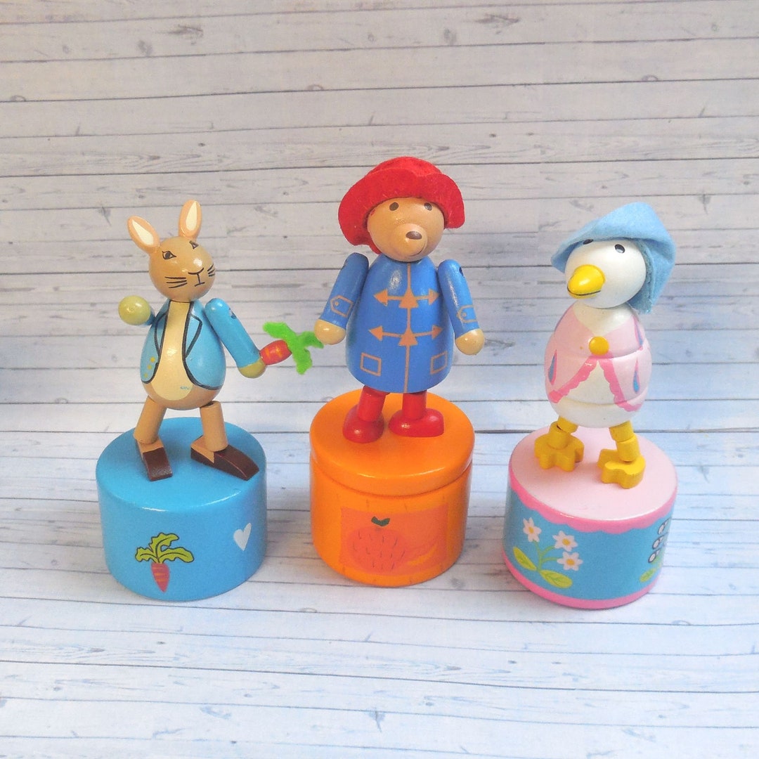 Paddington Bear Jemima Puddle-duck Peter Rabbit Push Puppet Press Push ...