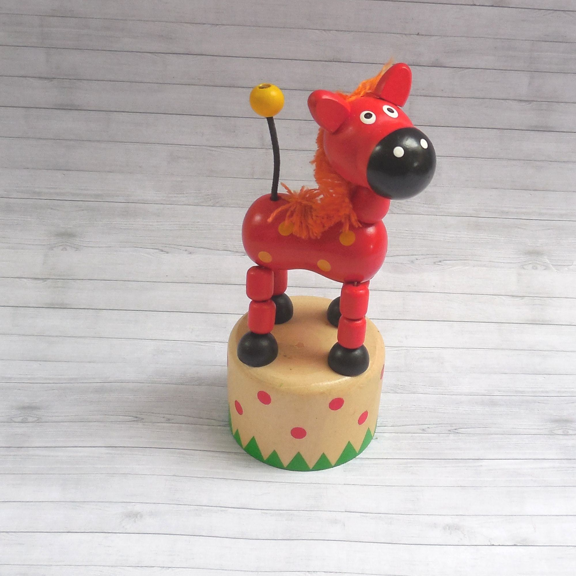 Horse Horses Push Puppet Press up Toy Wakouwa Push up - Etsy