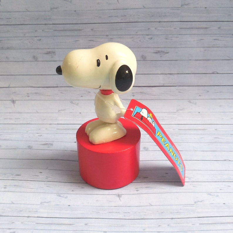 Peanuts Snoopy Woodstock Charlie Brown Push Puppets Press up - Etsy