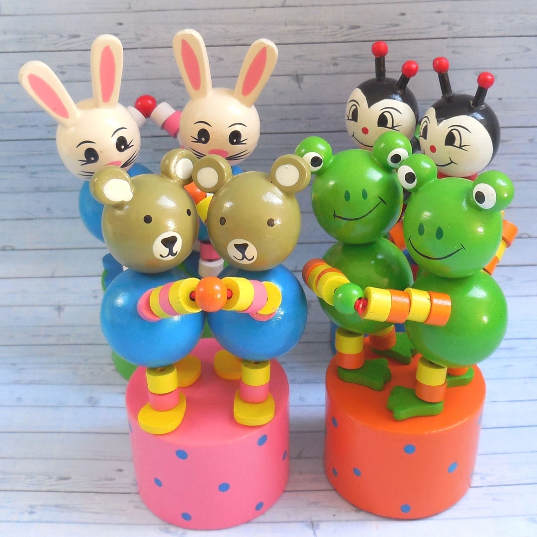 Ladybirds Teddy Bear Bunny Rabbit Frogs Push Puppet - Etsy