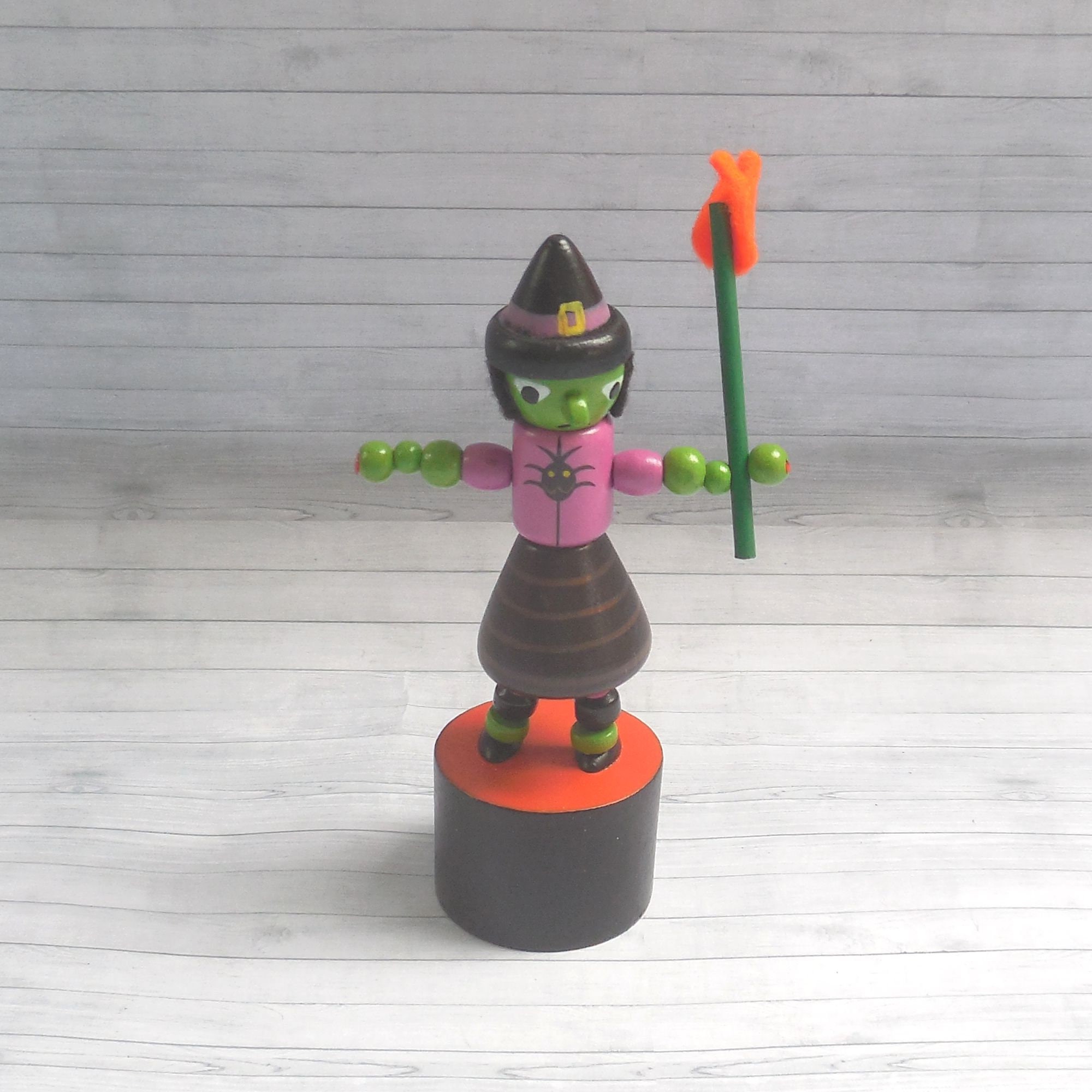 Halloween Push Puppet Press up Toy Wakouwa Push up Vintage Cat ...