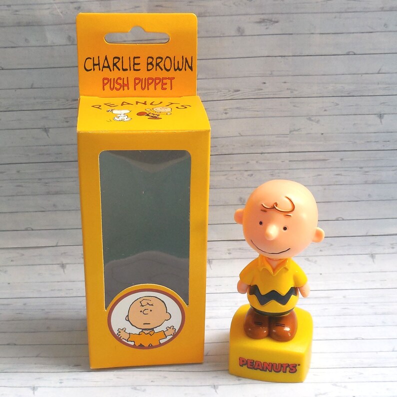 Peanuts Snoopy Woodstock Charlie Brown Push Puppets Press up - Etsy