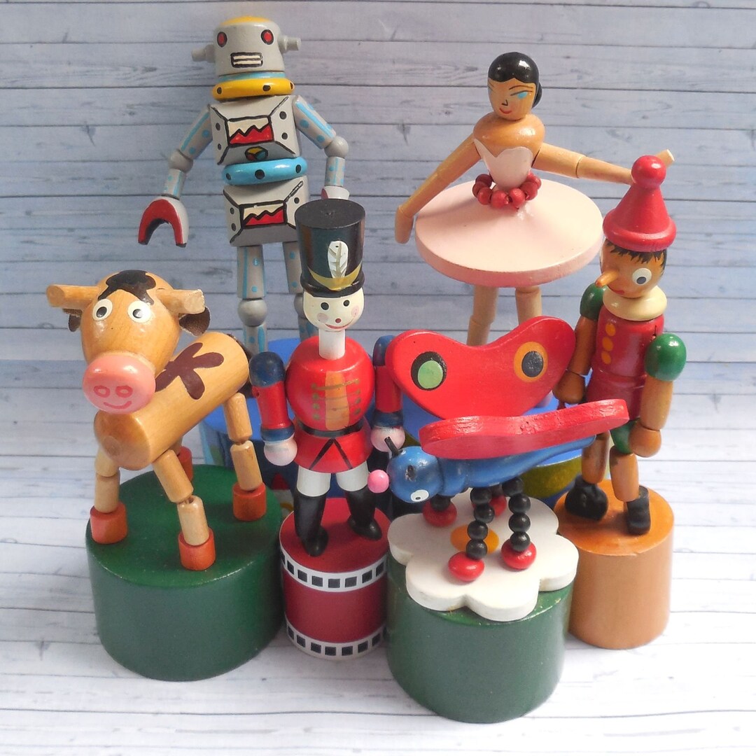 Casualty Corner Push Puppet Push up Toy Wakouwa Butterfly Robot Ballet ...