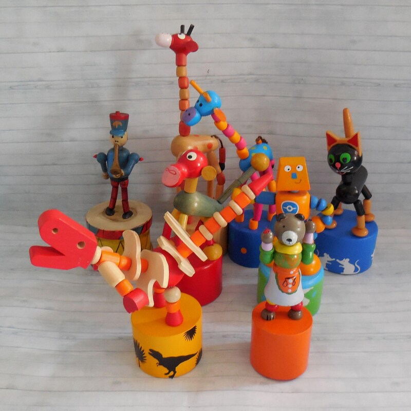 Vintage Collapsable Push Toy - Etsy