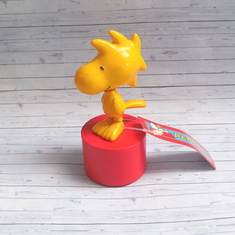 Peanuts Snoopy Woodstock Charlie Brown Push Puppets Press up - Etsy