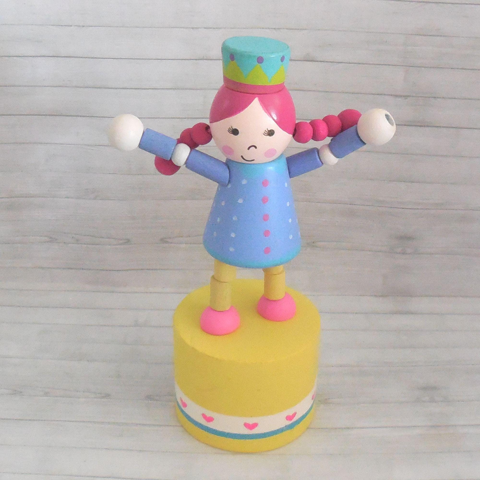Girls Galore Push Puppets - Press up Toy - Wakouwa - Wood Novelty ...
