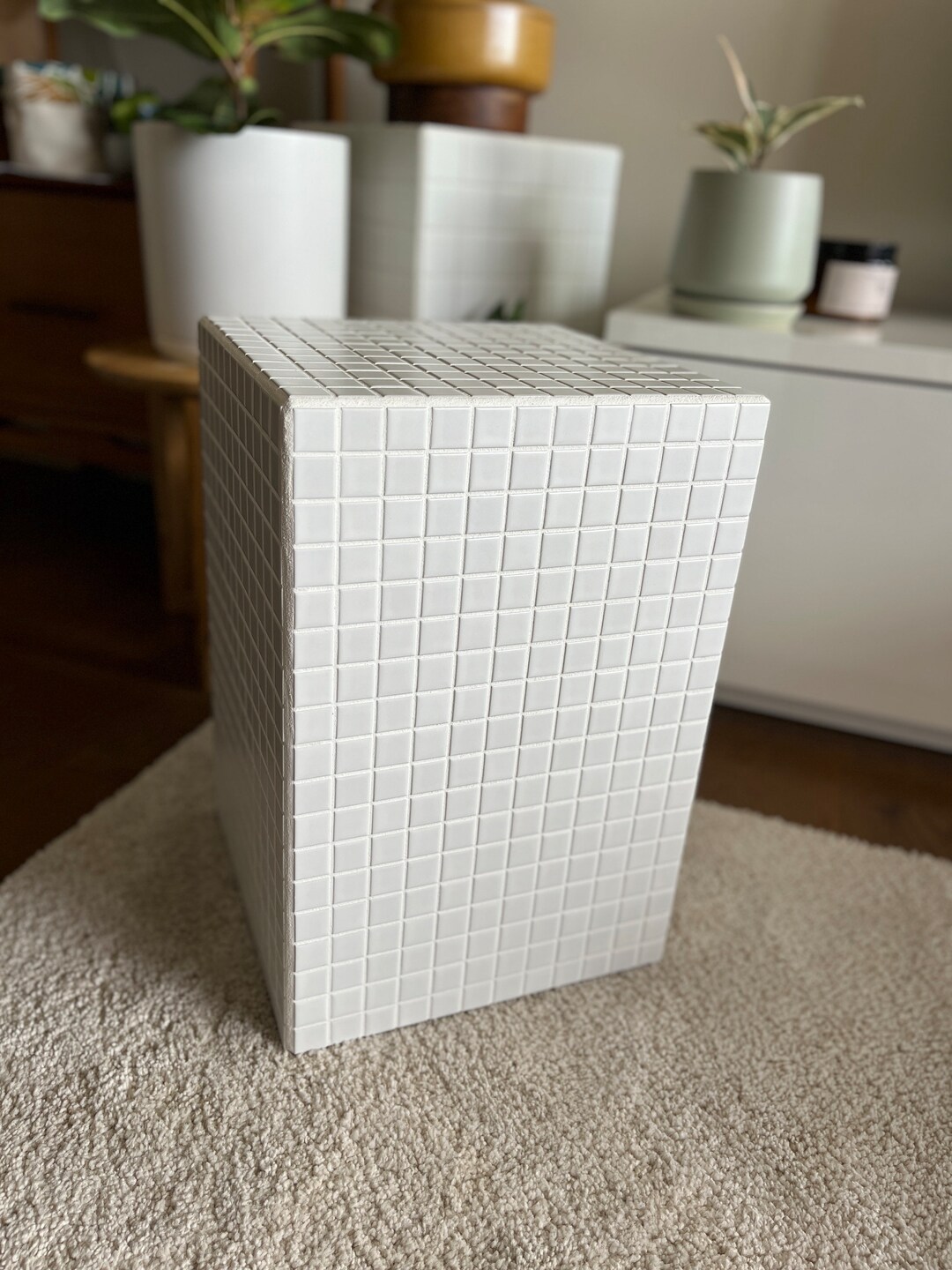 MIDI PLANTBOX - Tiled Plant Stand, Side Table, Bedside Table, Home ...