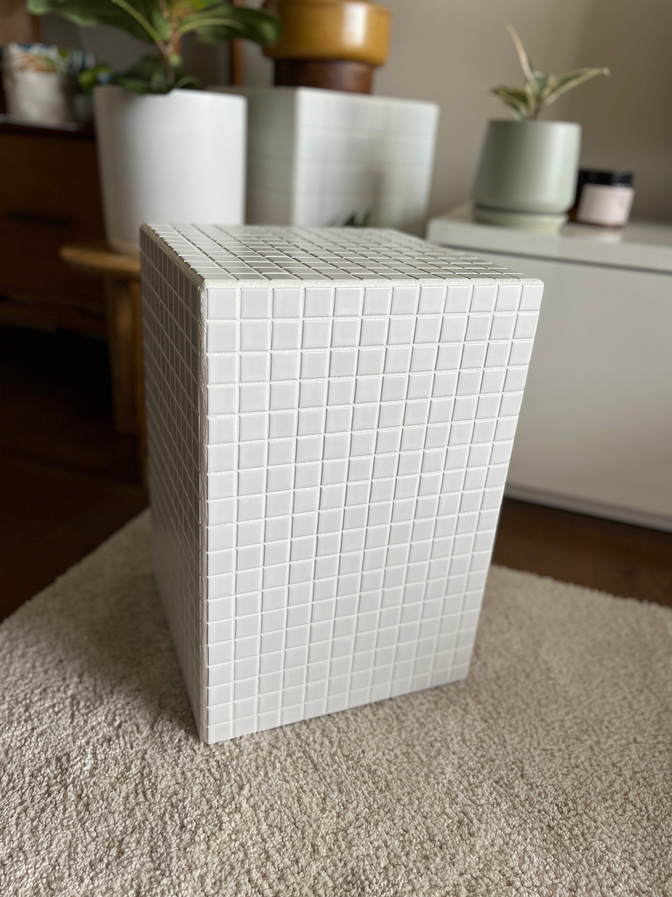 MIDI PLANTBOX - Tiled Plant Stand, Side Table, Bedside Table, Home ...