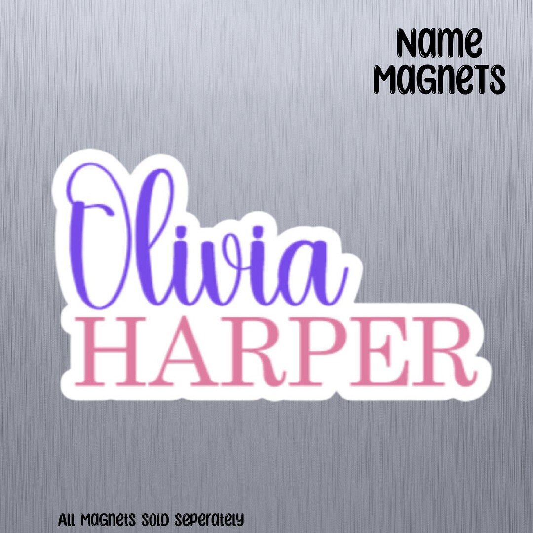 Personalized Name Magnets, School Locker Magnets, Custom Word Magnet ...