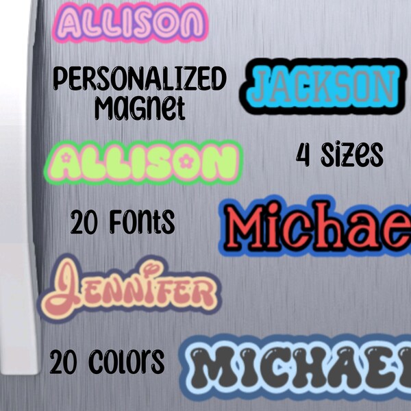 Personalized Magnets Name Tags - Etsy