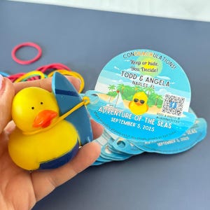 Cute Island Cruising Duck Tags Printed Laminated and Shipped Duck Tags ...