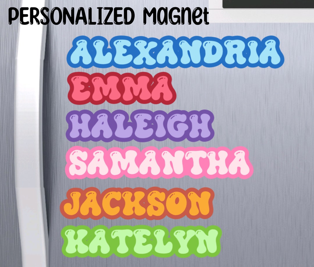 Personalized Name Magnets, Personalized Door Magnets, School Locker ...
