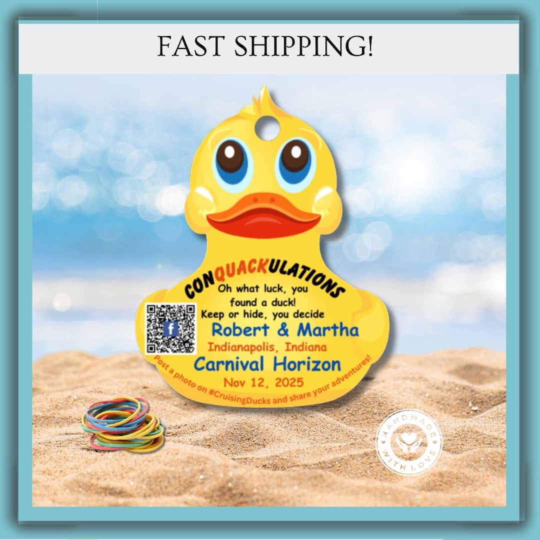 Custom Duck Tag Printed Laminated Shipped Duck Tag Mother Day Gift ...