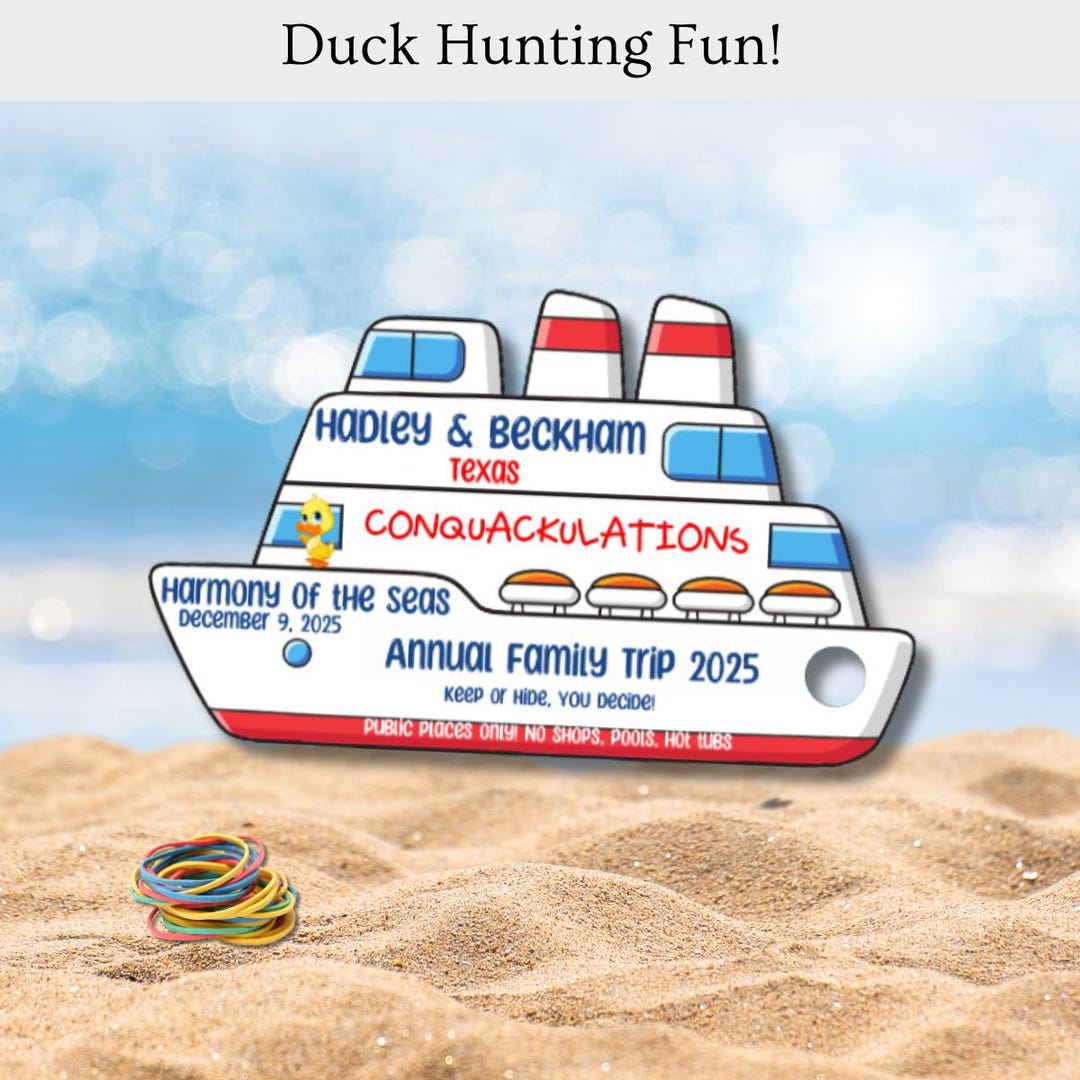 Personalized Crusing Duck Tag Cruise Rubber Duck Custom Duck Hunt Tag ...