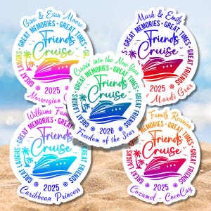 Personalized Cruise Door Magnet Family Names Vacation Cruise Squad ...