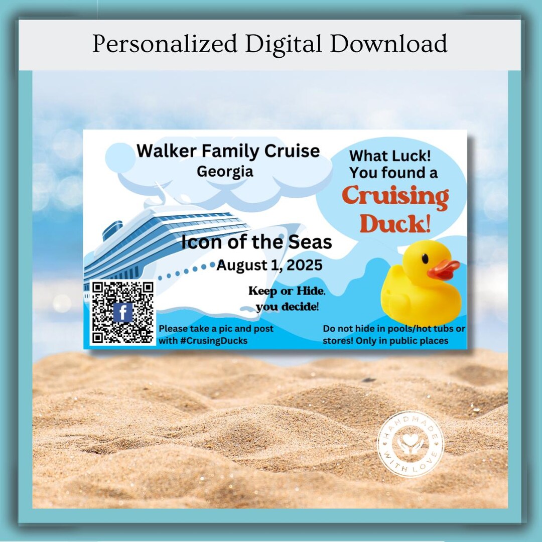 Cruising Duck Tags Personalized Digital Download Printable Mother's Day ...