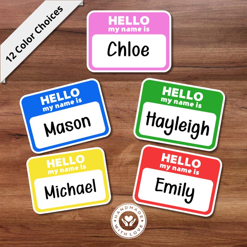 Hello My Name is Nametag - Etsy