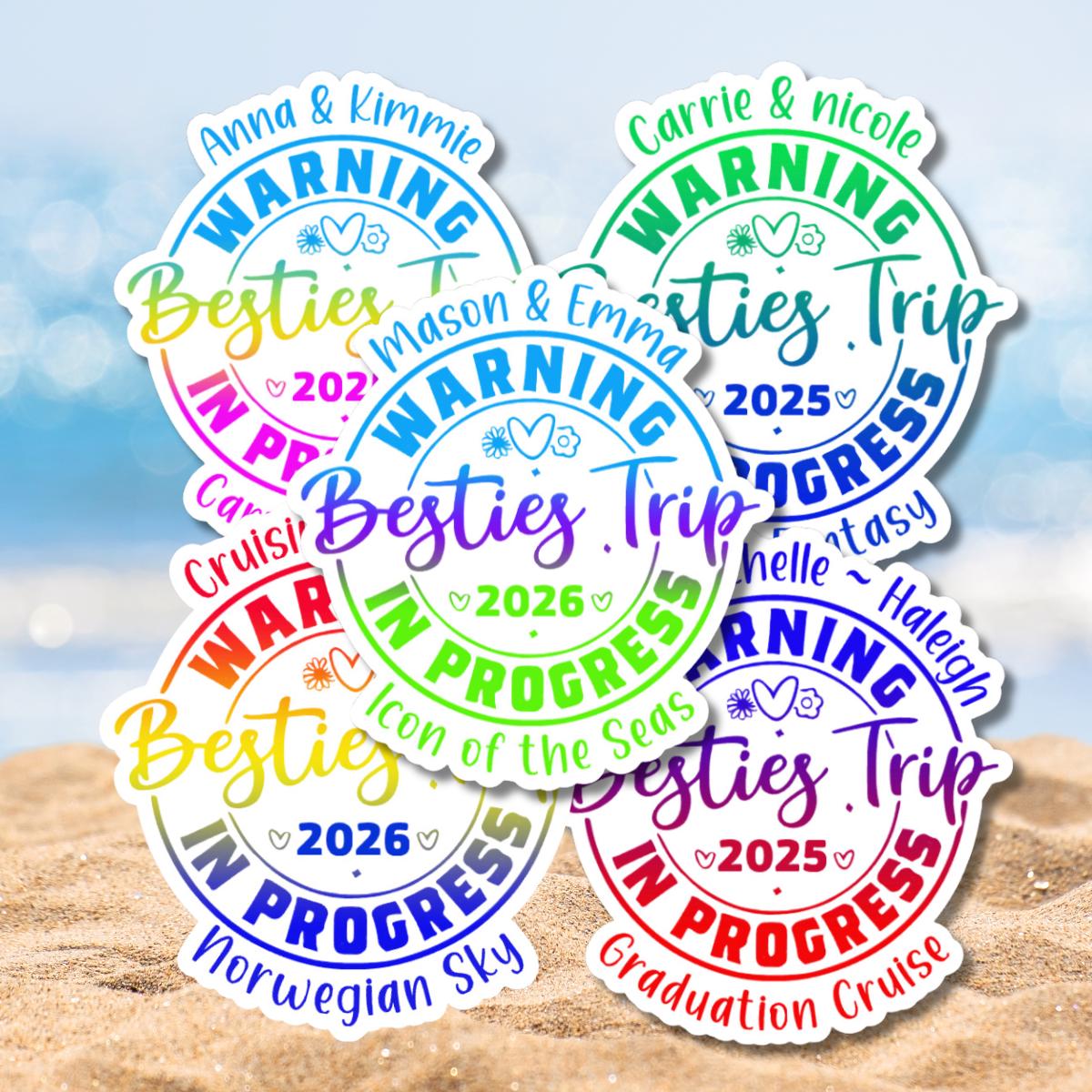 Personalized Bestie Cruise Door Magnet Besties Trip Gift 2026 Custom ...