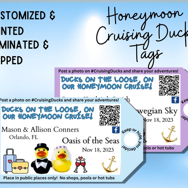 Personalized Cruising Duck Tags Anniversary - Etsy
