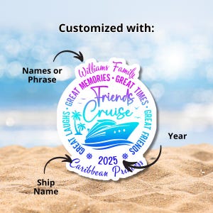 Personalized Cruise Door Magnet Family Names Vacation Cruise Squad ...