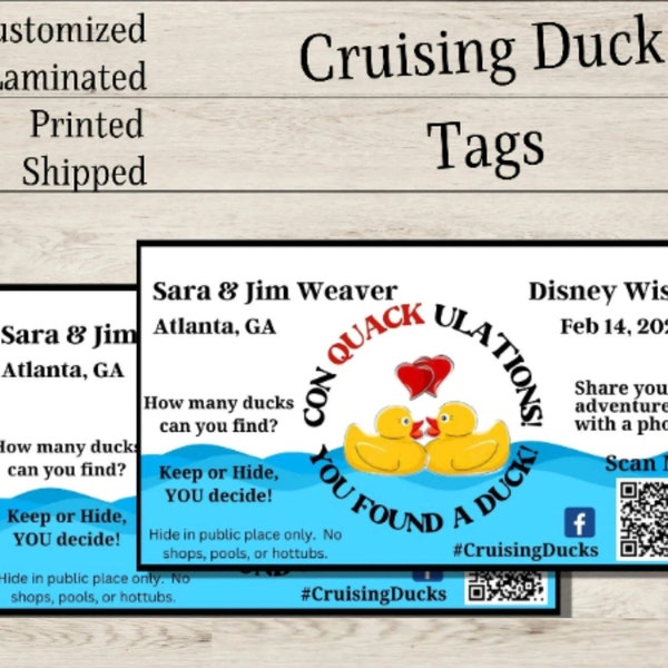 Conquackulations Duck Tags - Etsy