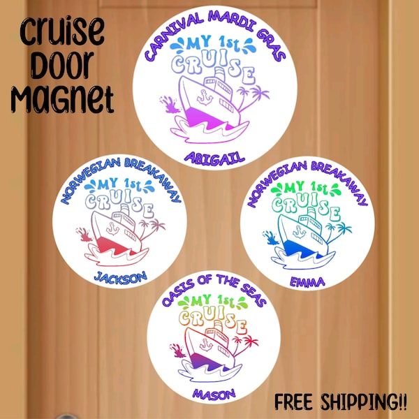 1st Family Cruise Door Magnets - Etsy