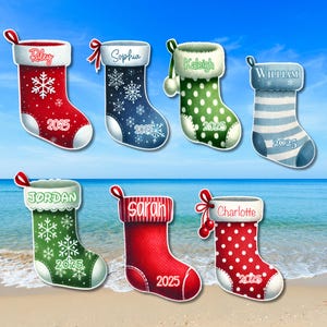 Christmas Stocking Personalized Msgnet Cruise Door Magnet Custom Names Magnet 2025 Christmas ...