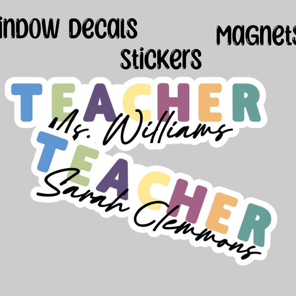 Teacher Window Decals - Etsy